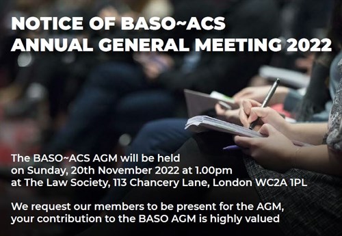 BASO~ACS annual conference - BASO ~ The Association For Cancer Surgery